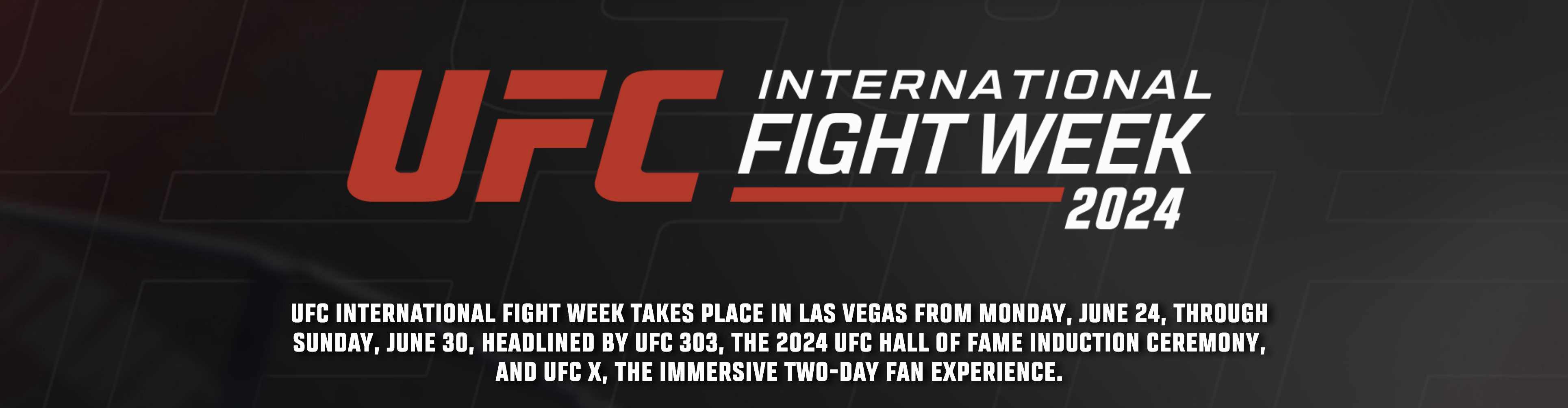 12TH ANNUAL UFC INTERNATIONAL FIGHT WEEK HEADLINED BY UFC 303: PEREIRA ...